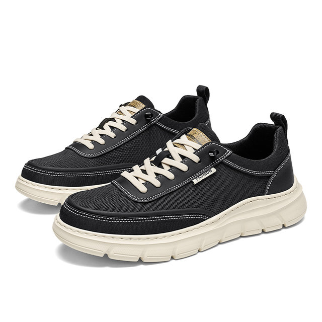Men's shoes with no laces, mesh, summer breathable thin mesh shoes ...