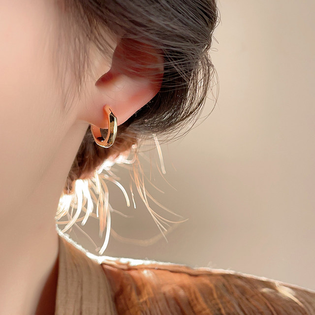 Golden Symidomy Ear Ear Round Women's Advanced Sensor Earrings 2024 New ...