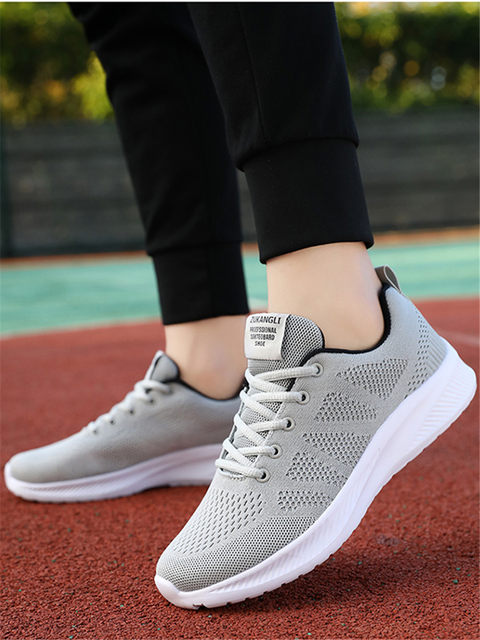 Men's Shoes Spring Mesh Breathable Sports Shoes Men's Thick-Soled ...
