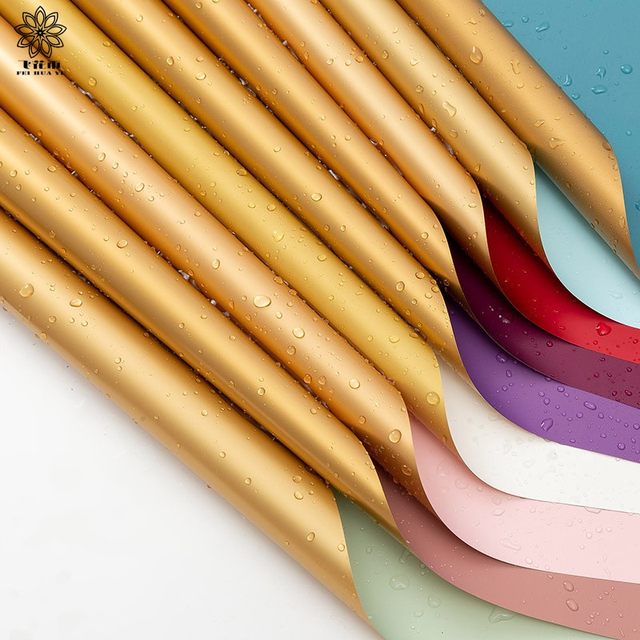 Gilt paper Ouya paper waterproof opening flower basket flower wrapping ...