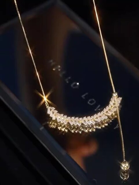 French LMKL sincere heart wheat ear necklace for women light luxury ...