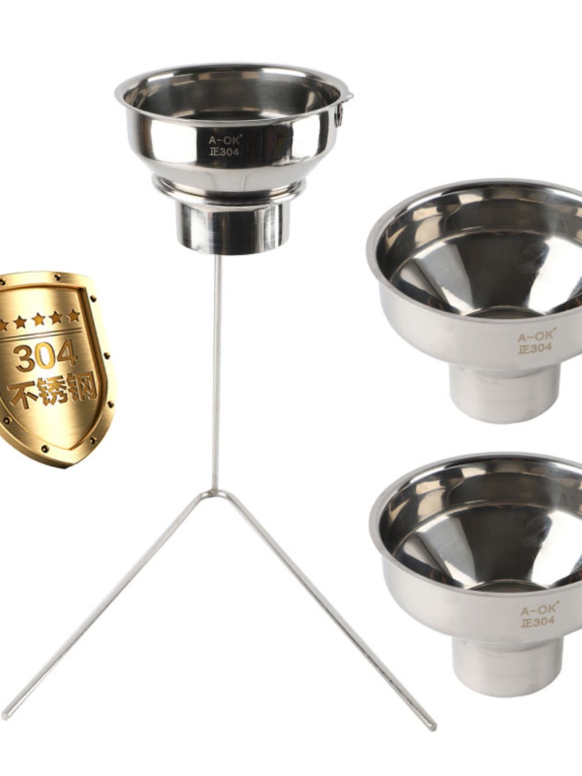 Yuehe Stainless Steel Funnel - 6.5cm Wide Mouth for Food & Spice Packing