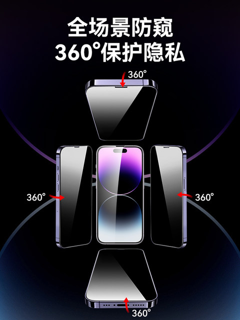[360 degree anti-peep film] suitable for Apple 14pro tempered film 16XR13 mobile phone iphone15X ...