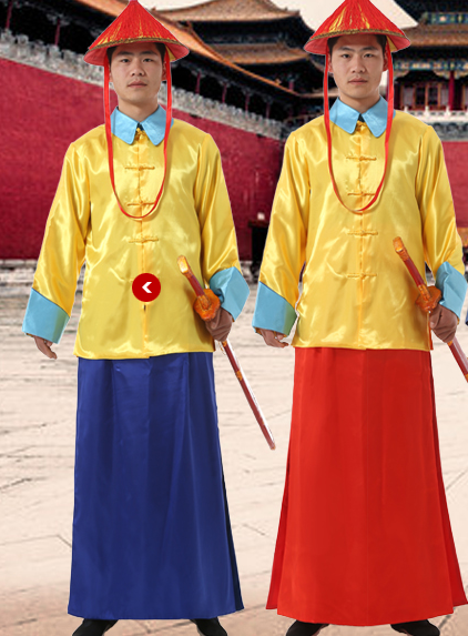 The Qing Dynasty Yuqian guard officer and soldiers served the Royal Lin ...