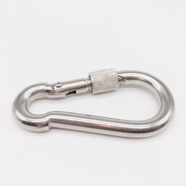 304 stainless steel spring carabiner safety buckle hoist buckle nut ...