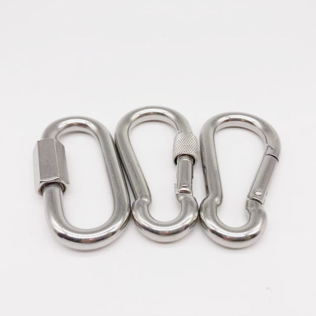 304 stainless steel spring carabiner safety buckle hoist buckle nut ...
