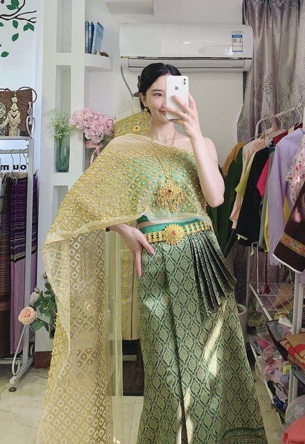 Duoli Dai clothing, Dai clothing, Thai clothing, women's veil, tube top ...