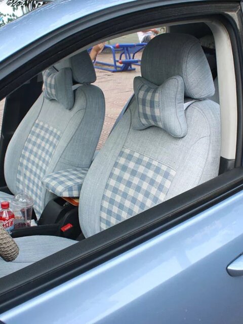 The new linen car seat green grid is paired with four seasons with all ...