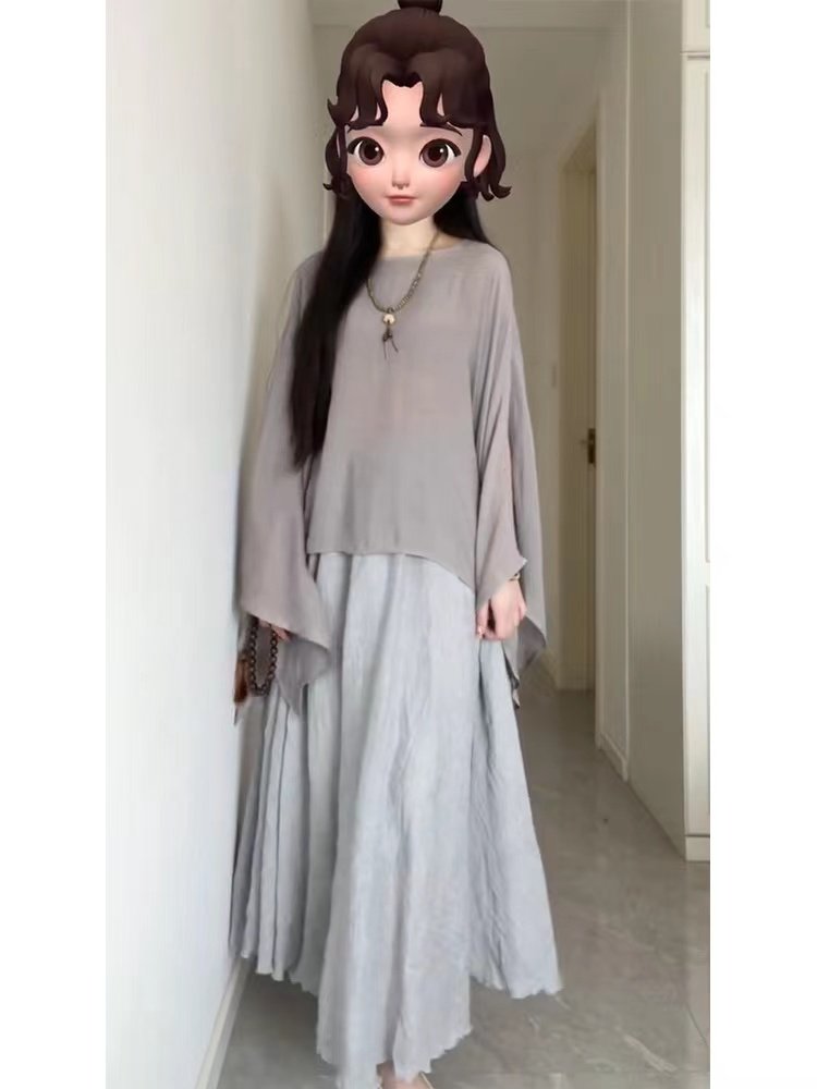 New Chinese loose Zen suit Lazy irregular jacket cotton, hemp, elegant ...