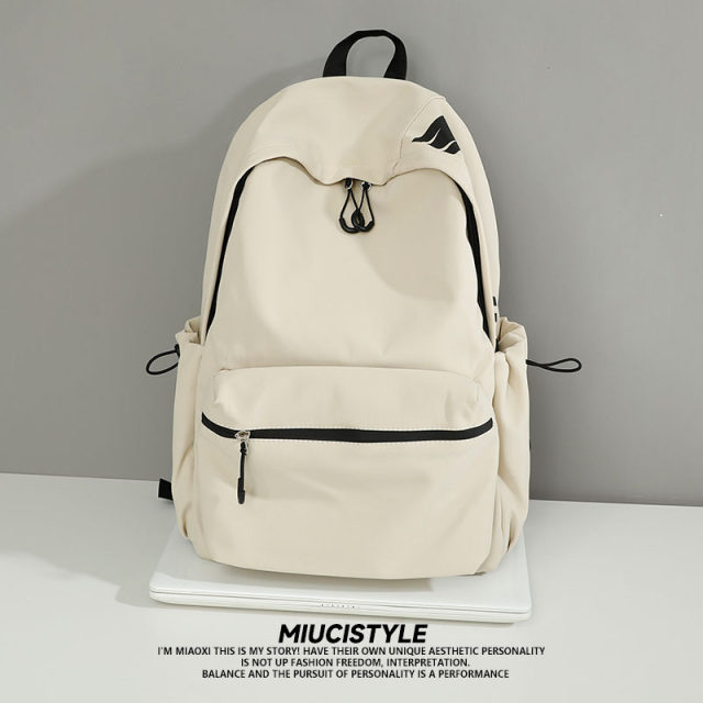 Solid color schoolbag female college student travel fashion high school ...