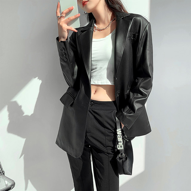 European goods 2025 new Haining sheepskin genuine leather coat mid ...