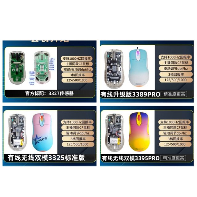 White Shark Peripheral Store IO1.1 Wireless Game Mouse 3395PRO Wired Mouse Game Special 3389 ...