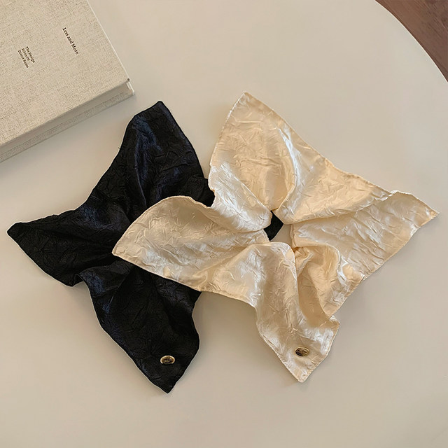 High-end shiny face square scarf hair circle large intestine circle ...