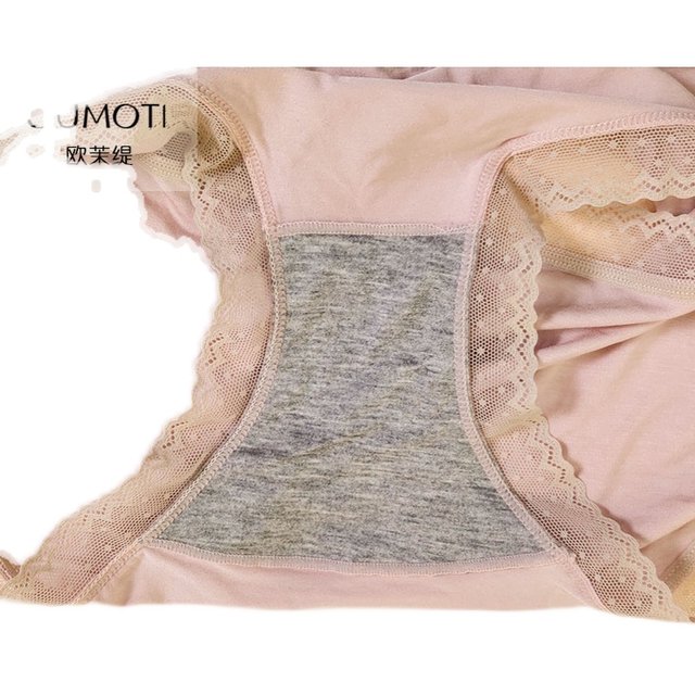 Modal underwear women's graphene cotton antibacterial crotch lace mid ...