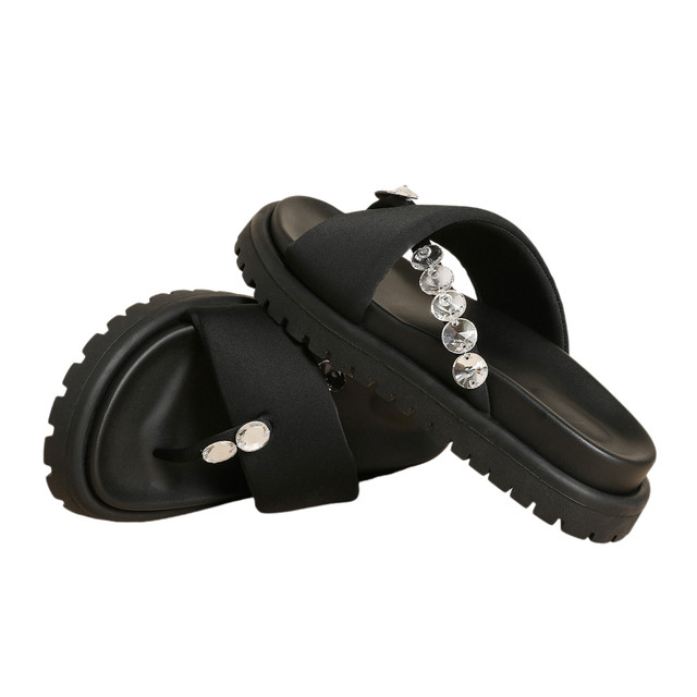 Thick-soled soft-soled thong slippers for women's outer wear 2024 ...