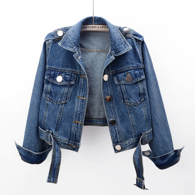 2025 Spring and Autumn New Short Denim Jacket Women Korean Loose Casual Small Top Motorcycle ...