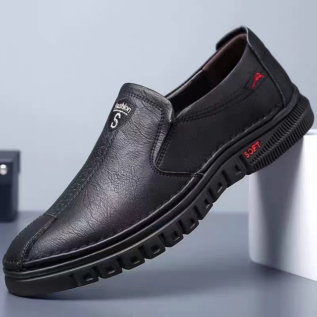 Men's casual leather shoes for broken sizes are breathable, comfortable ...