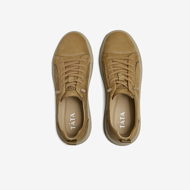 Tata casual genuine leather sneakers men's shoes soft sole versatile ...