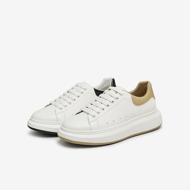 Tata casual thick-soled sneakers men's shoes genuine leather versatile ...