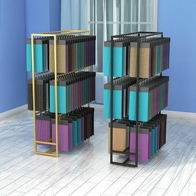 Fabric sample display rack double-sided leather fabric sample display ...