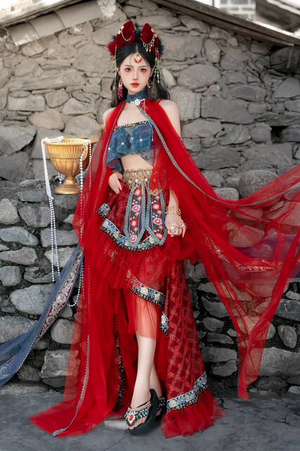 Dunhuang Feitian Hanfu Miao Family Dance Series Fairy Fairy Exotic ...