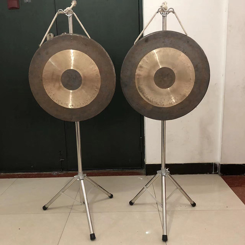 Adjustable Stainless Steel Gong Stand - Foldable and Height-Adjustable