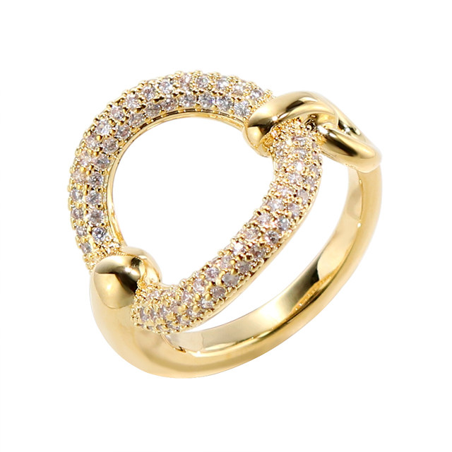 O-shaped high-end micro-inlaid zircon silk scarf buckle, elegant small ...