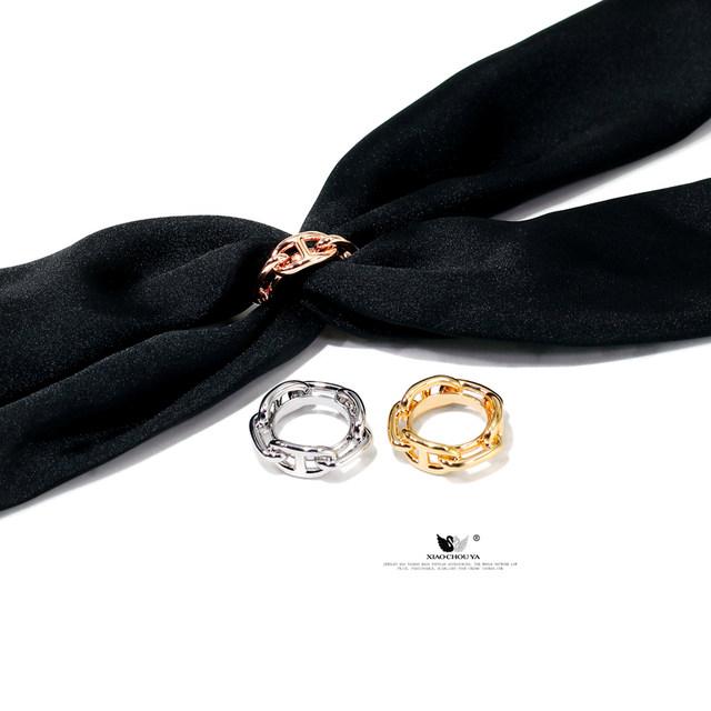 Her H Shi silk scarf buckle high-grade scarf buckle dual-purpose all ...
