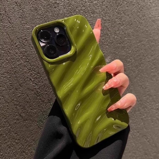 Creative pleated Apple 15 mobile phone case new model suitable for ...