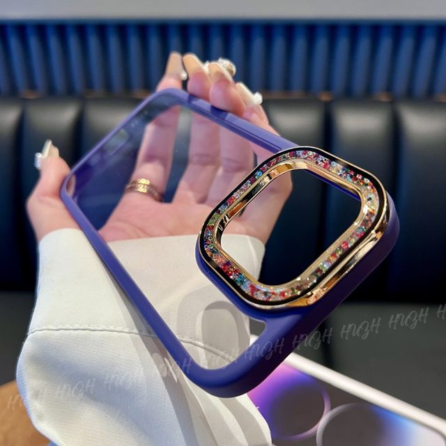 Suitable for Apple 14promax mobile phone case, lens with diamond, high ...