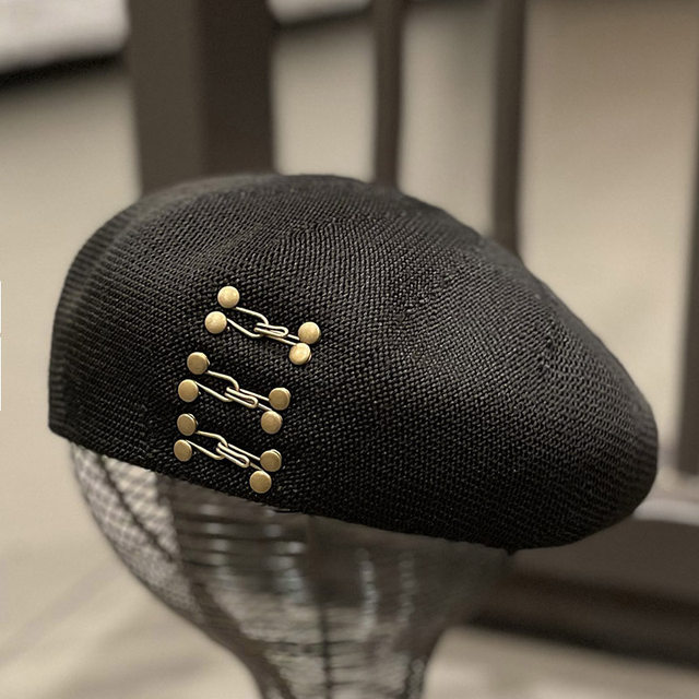 Japanese versatile knitted rivet net red thin air -breathable Breda hat ...