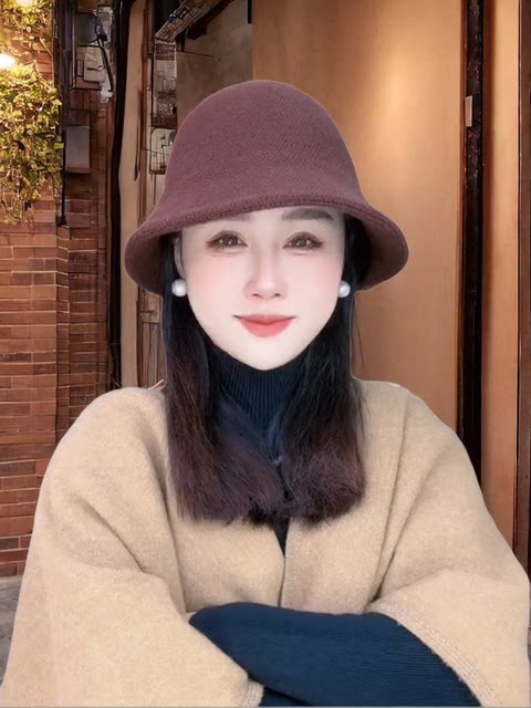 2024 winter new Korean version of the simple wild fisherman hat female ...
