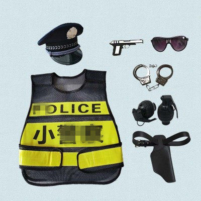 Children's small police role-playing traffic police uniform equipment ...