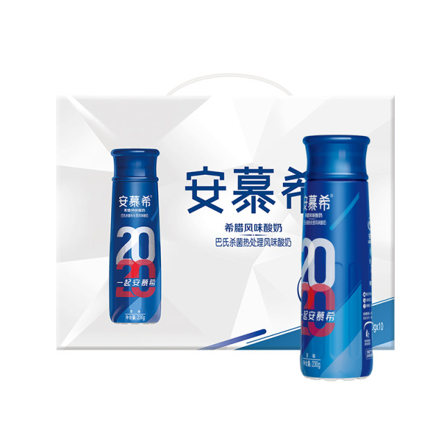 Yili Milk Anmuxi Yogurt high-end all-you-can-drink original flavor 230g*10 bottles of Greek ...