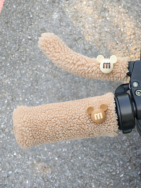 Electric driver handles in winter three -wheeled bicycle plush, warm ...