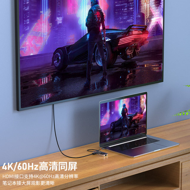 TypeC transparent docking station to HDMI adapter 4K@60HZ projection ...