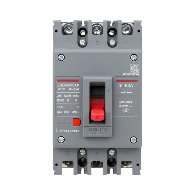Delixi CDM3 plastic case circuit breaker 100A air switch 160 three ...