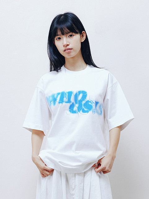WHOOSIS (not known as it is) water drop logo short-sleeved T-shirt ...