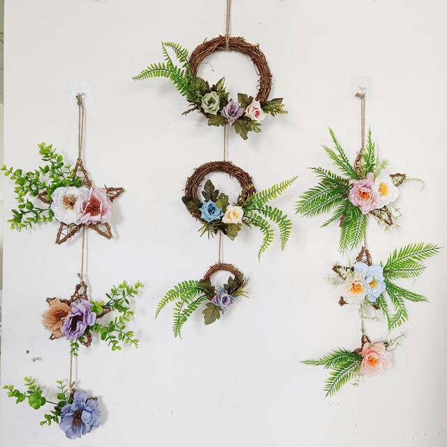 Flower ring decorative wall hanging courtyard kindergarten Kindergarten ...