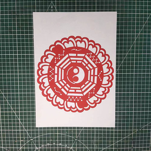 12 types of Tai Chi Yin and Yang Bagua paper-cut window grilles ...