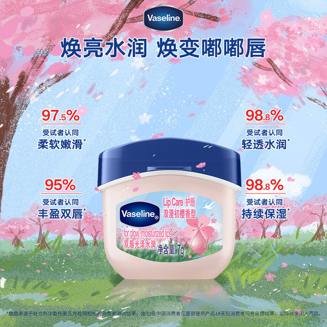 Vaseline small Q can lip balm set white peach rose pudding classic ...