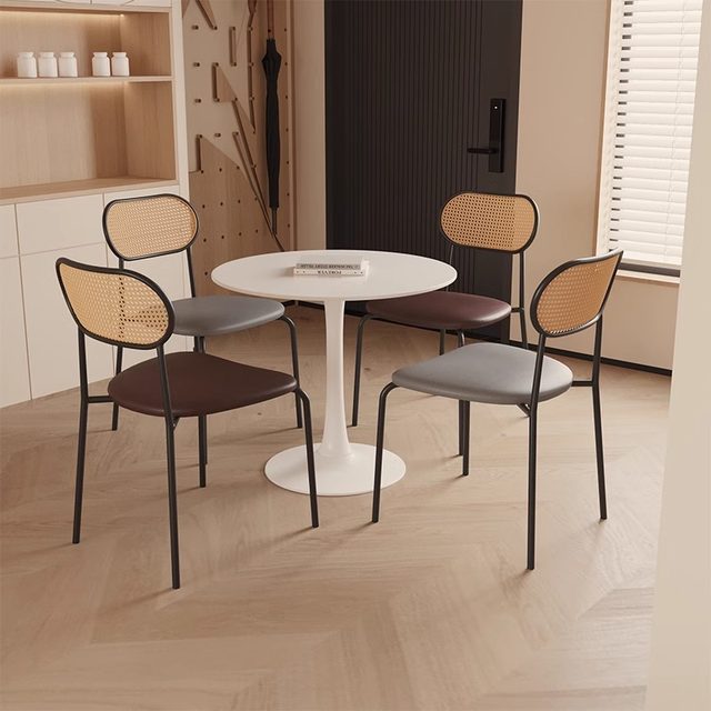 Nordic rattan chair home designer style mid-century style backrest ...