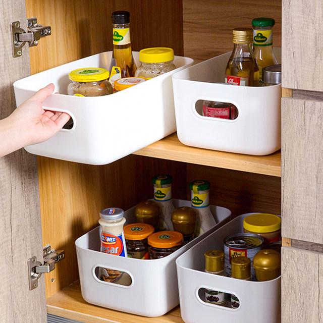 Debris storage box desktop plastic square storage basket home kitchen ...