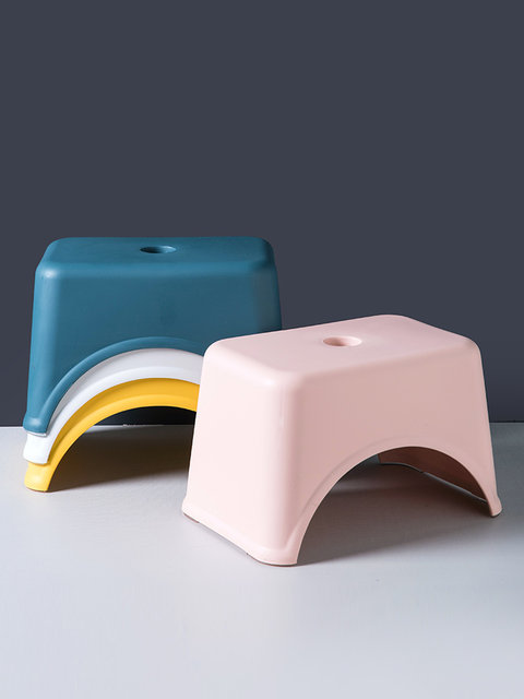 Small stool Japanese-style thickened plastic square stool small low ...
