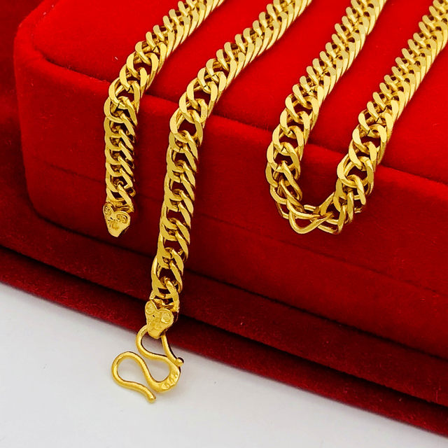 New couple ancient Faya gold necklace copper gold plating fake gold ...