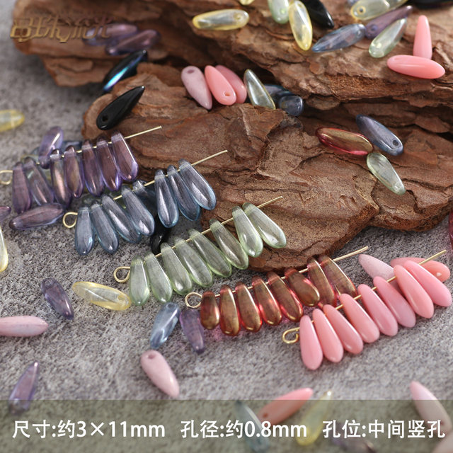 Czech imported retro sword-shaped beads 3*11mm jewelry DIY accessories ...