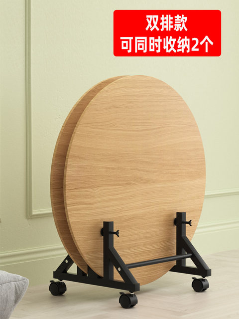 Floor-standing round table top display rack tempered glass metal base ...
