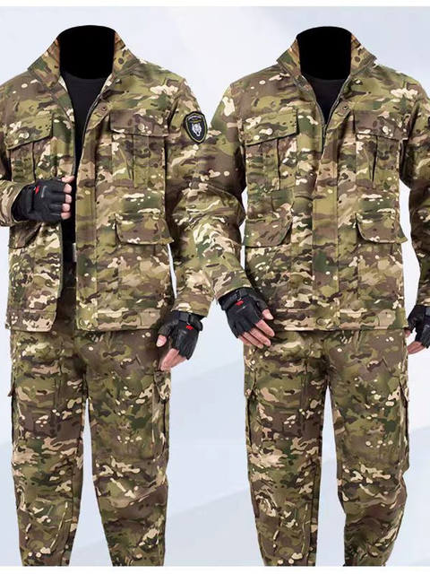 Outdoor camouflage suit men's work clothes, wear-resistant, dirty ...