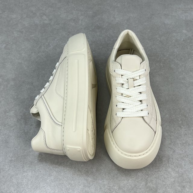 Men's shoes Japanese simple lace-up thick-soled white shoes 2024 new ...