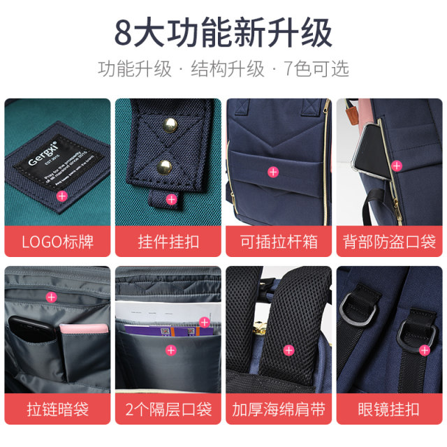 Upgraded version of Japan's Rakuten backpack male and female students ...